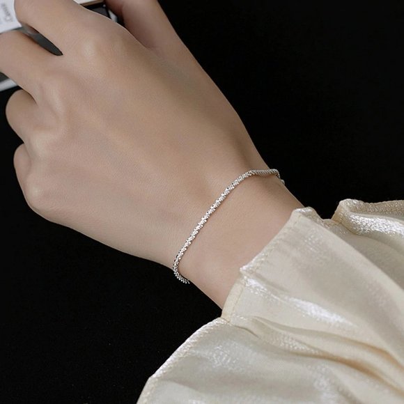 Jewelry | New 925 Sterling Silver Simple Chain Bracelet | Poshmark